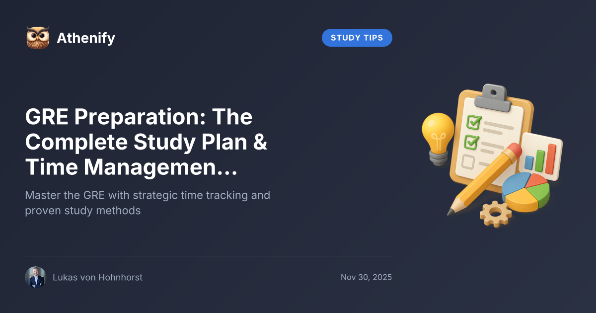 GRE Preparation: The Complete Study Plan & Time Management Guide | Athenify | Athenify