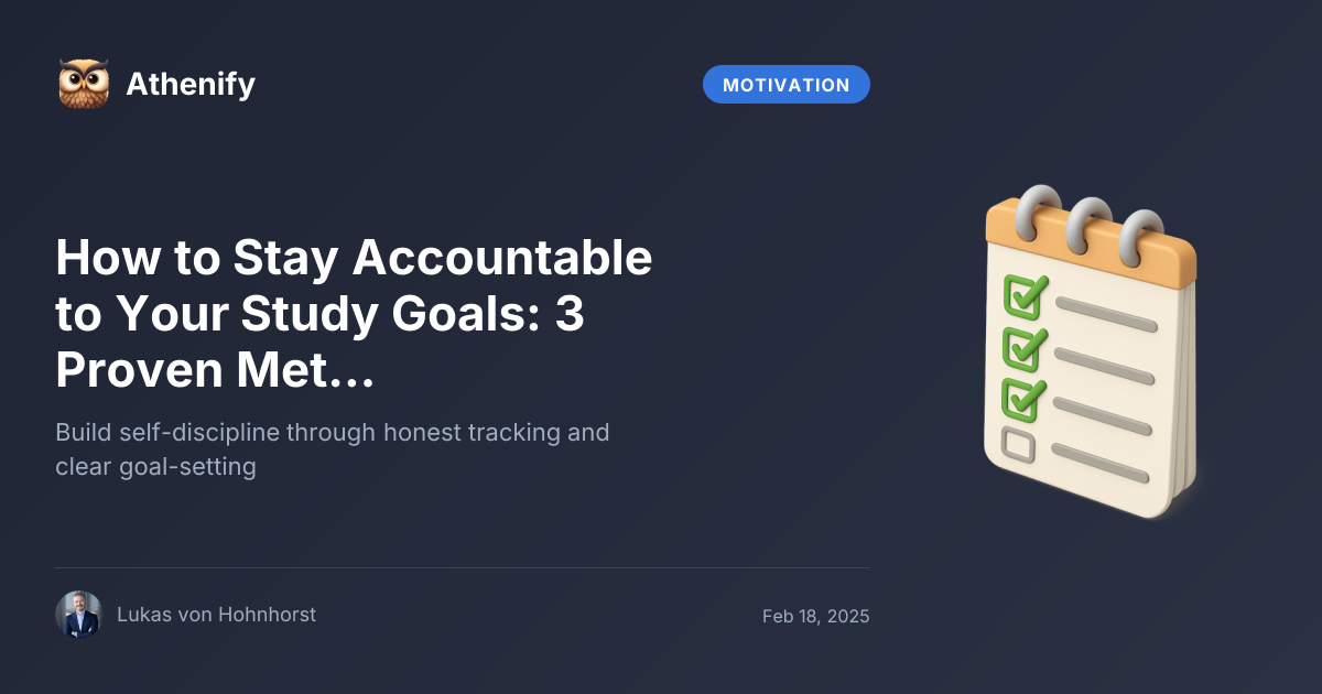 How to Stay Accountable to Your Study Goals: 3 Proven Methods – Athenify