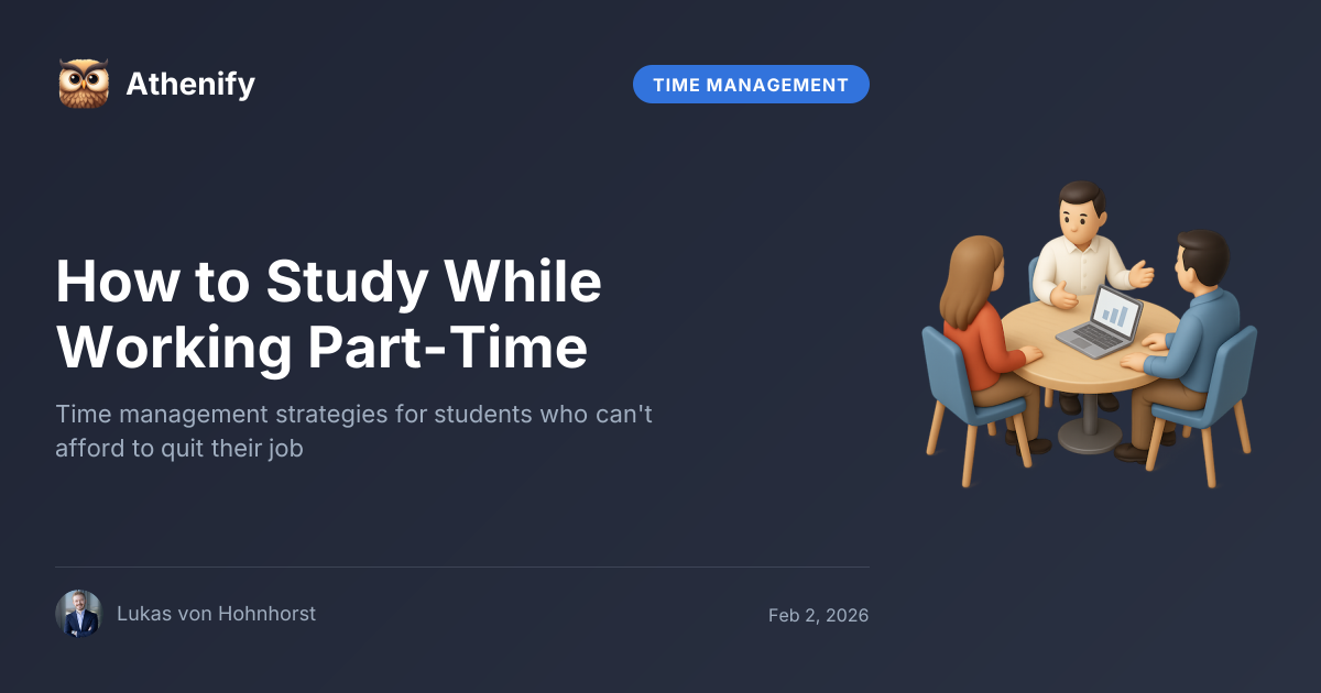 How to Study While Working Part-Time – Athenify