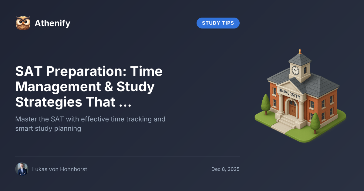 SAT Preparation: Time Management & Study Strategies That Work – Athenify